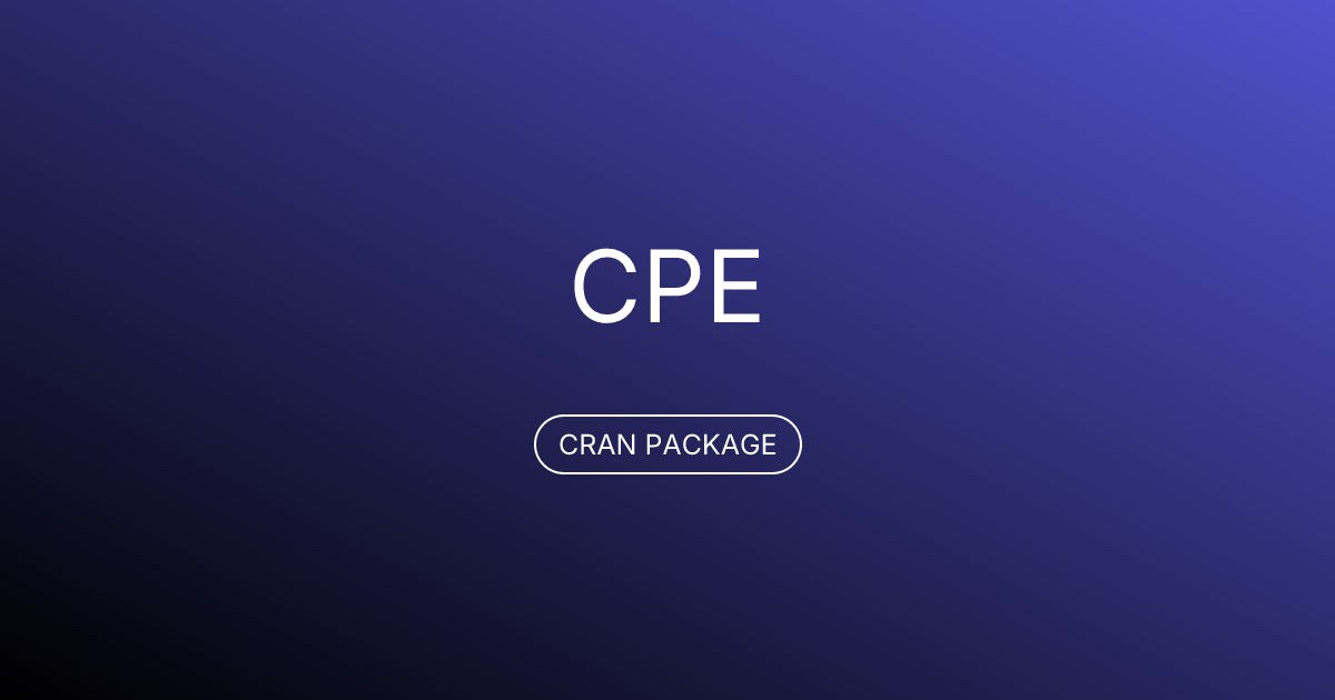 CPE: Concordance Probability Estimates in Survival Analysis | CRAN/E