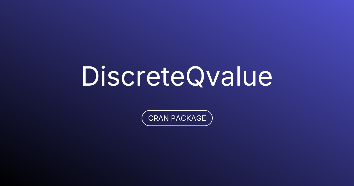 DiscreteQvalue: Improved q-Values for Discrete Uniform and Homogeneous ...