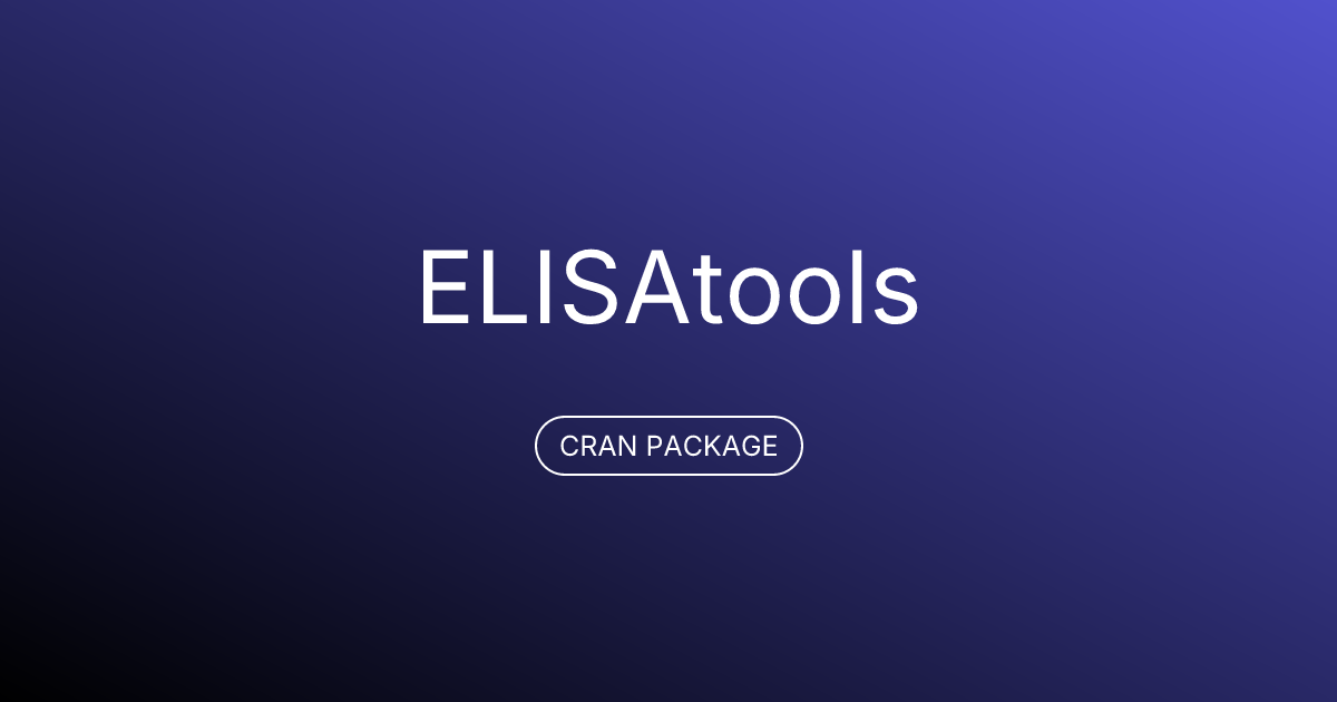 ELISAtools: ELISA Data Analysis with Batch Correction | CRAN/E