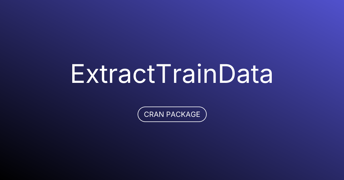 ExtractTrainData | CRAN/E