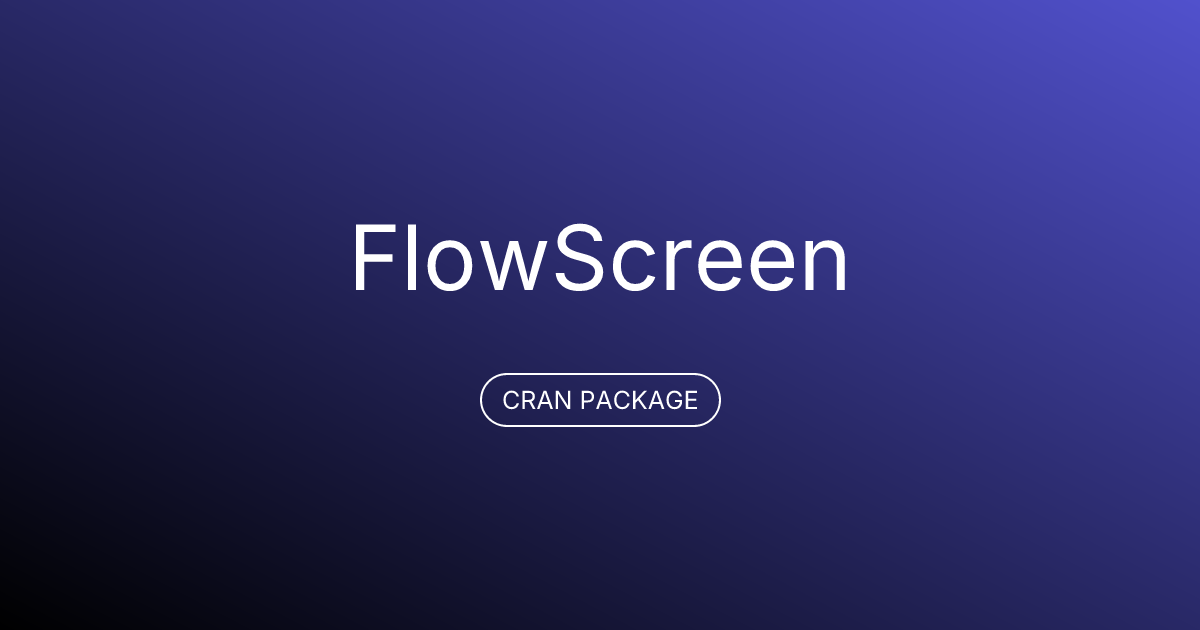 FlowScreen: Daily Streamflow Trend and Change Point Screening | CRAN/E