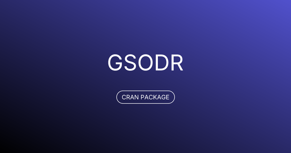 GSODR: Global Surface Summary of the Day ('GSOD') Weather Data Client ...