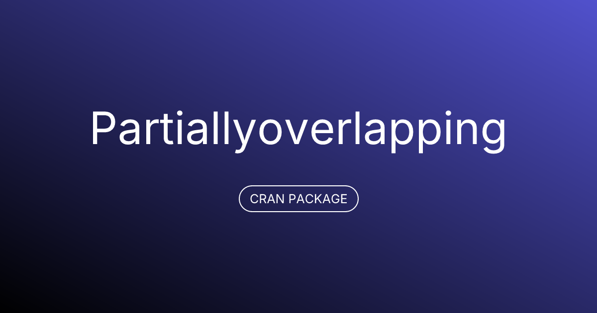 Partiallyoverlapping: Partially Overlapping Samples Tests | CRAN/E