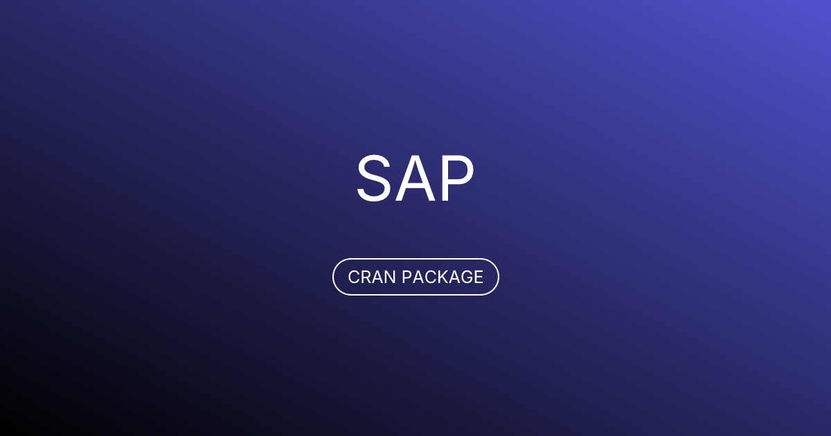 SAP: Statistical Analysis and Programming | CRAN/E