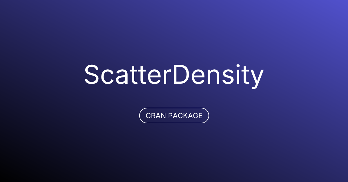 ScatterDensity: Density Estimation and Visualization of 2D Scatter ...