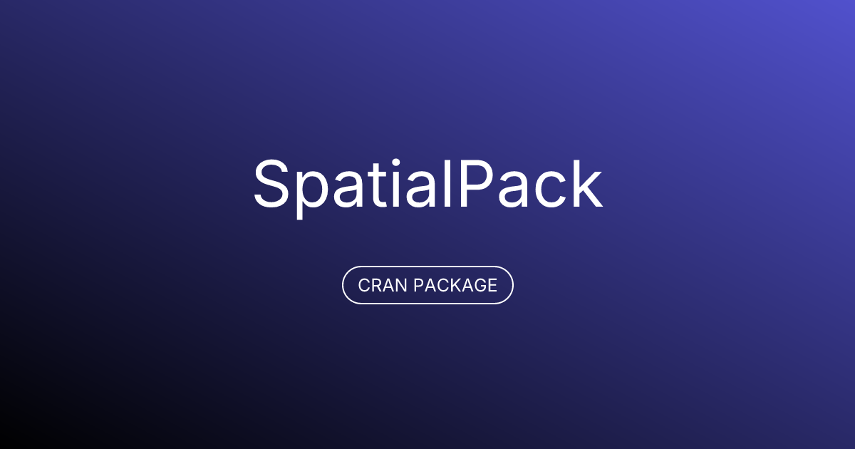 SpatialPack: Tools for Assessment the Association Between Two Spatial ...
