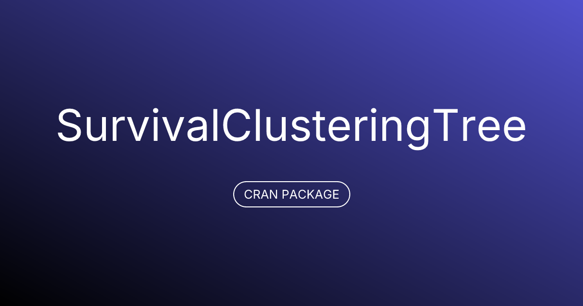 Survivalclusteringtree Clustering Analysis Using Survival Tree And