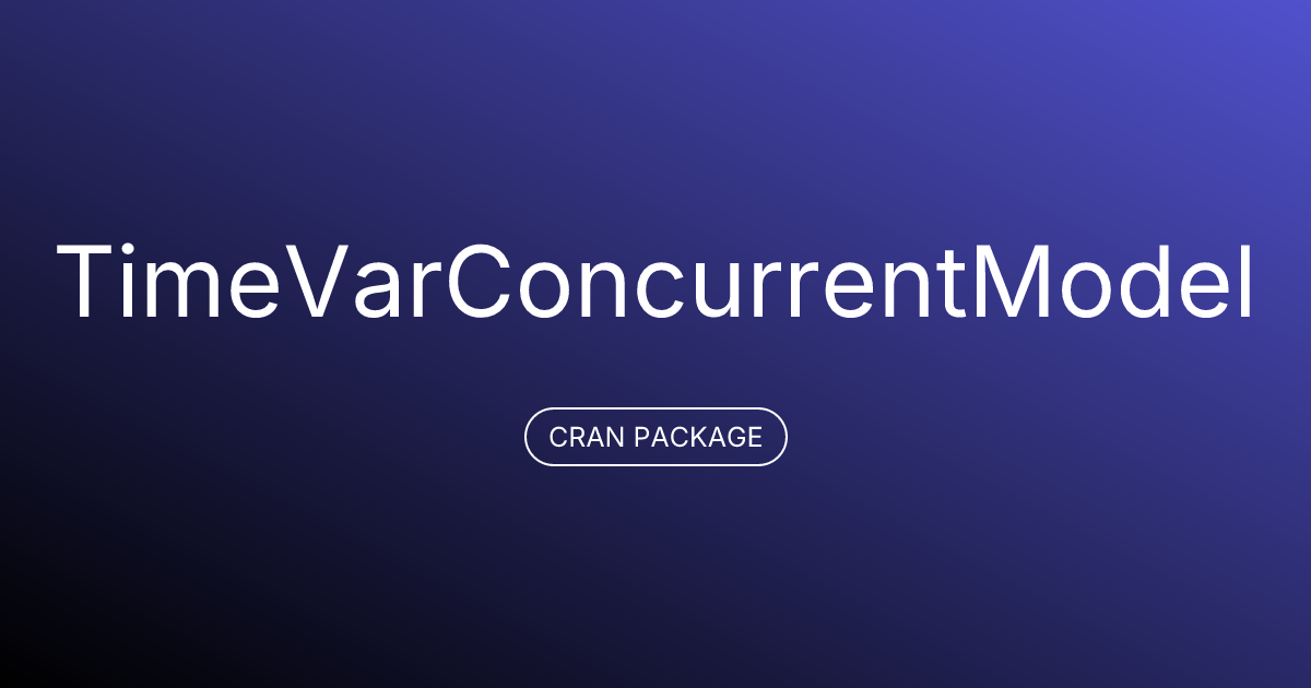 Timevarconcurrentmodel Concurrent Multivariate Models With Time