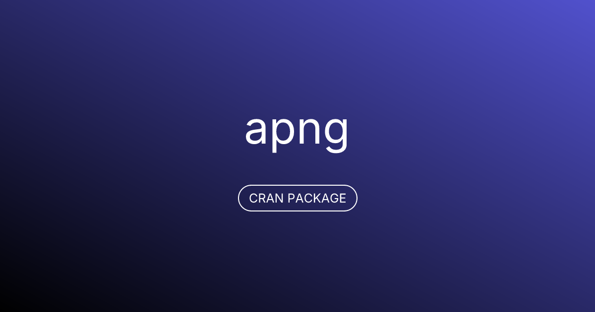apng: Convert Png Files into Animated Png | CRAN/E