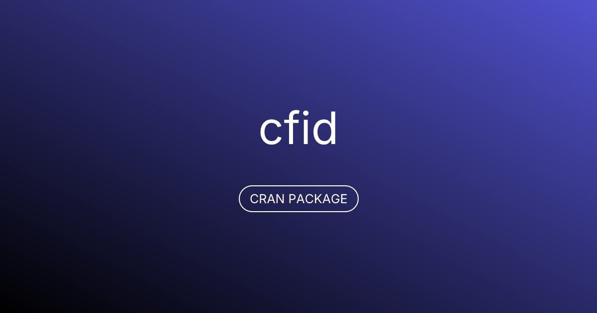 cfid: Identification of Counterfactual Queries in Causal Models | CRAN/E