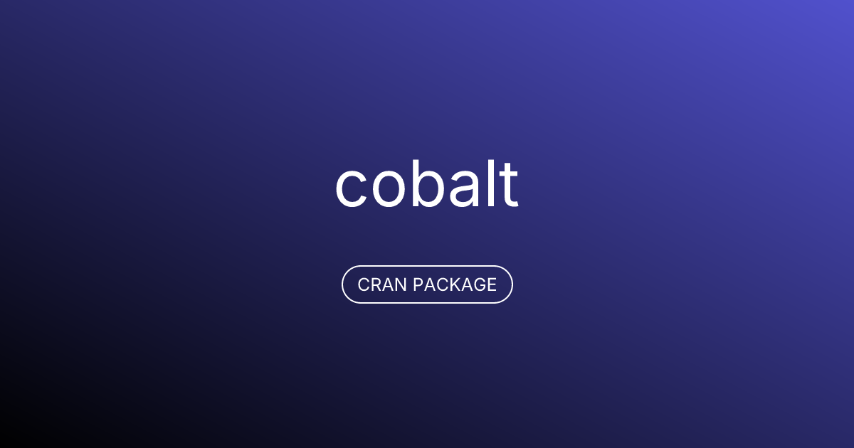 cobalt: Covariate Balance Tables and Plots | CRAN/E