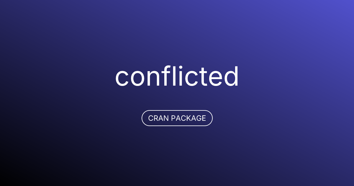 conflicted: An Alternative Conflict Resolution Strategy | CRAN/E