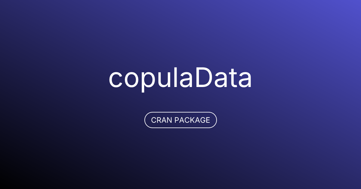 copulaData: Data Sets for Copula Modeling | CRAN/E