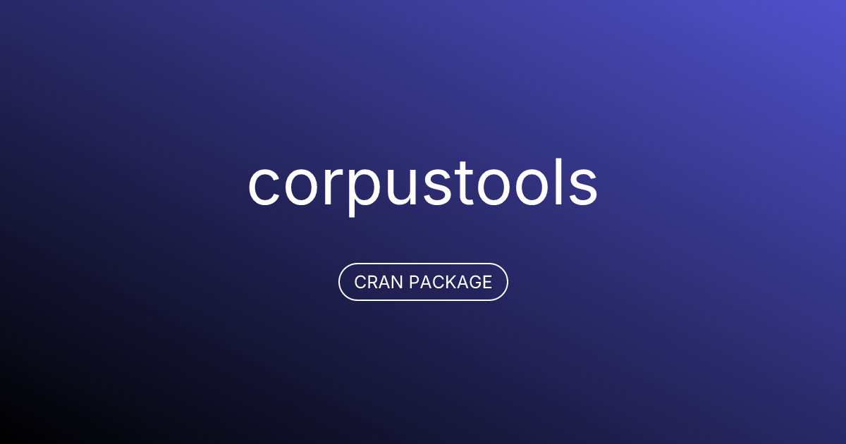 corpustools | CRAN/E