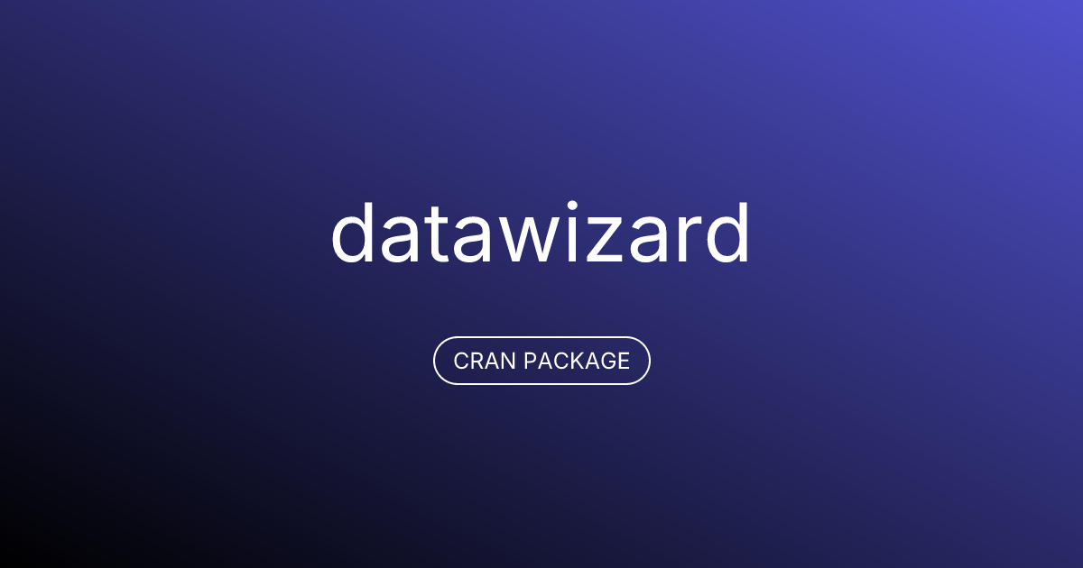 datawizard: Easy Data Wrangling and Statistical Transformations | CRAN/E