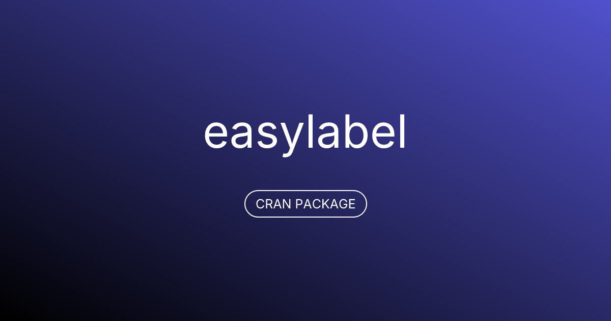 easylabel: Interactive Scatter Plot and Volcano Plot Labels | CRAN/E