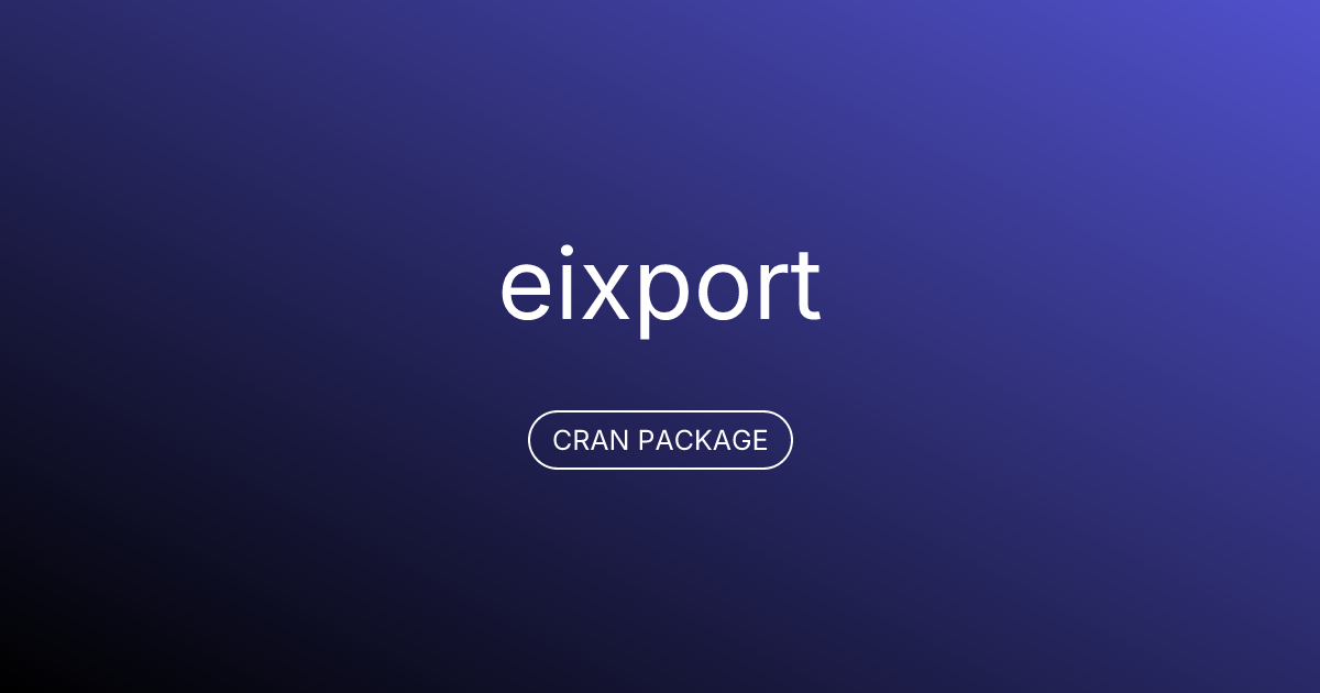 eixport: Export Emissions to Atmospheric Models | CRAN/E