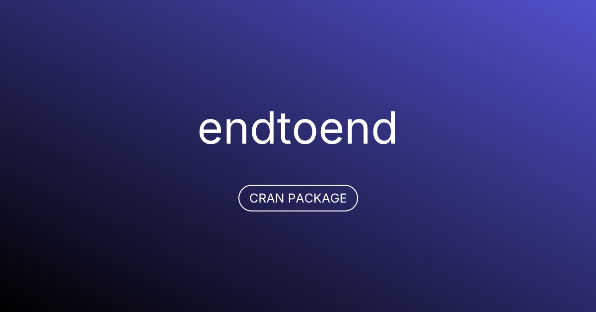 endtoend: Transmissions and Receptions in an End to End Network | CRAN/E