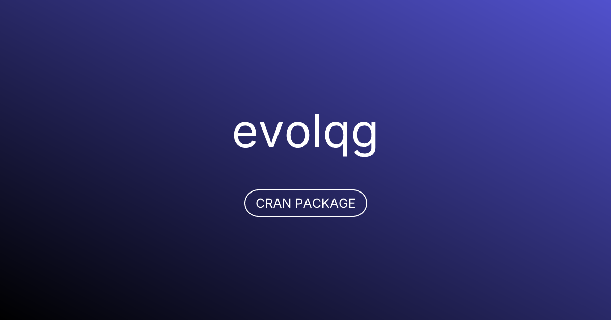 evolqg: Evolutionary Quantitative Genetics | CRAN/E