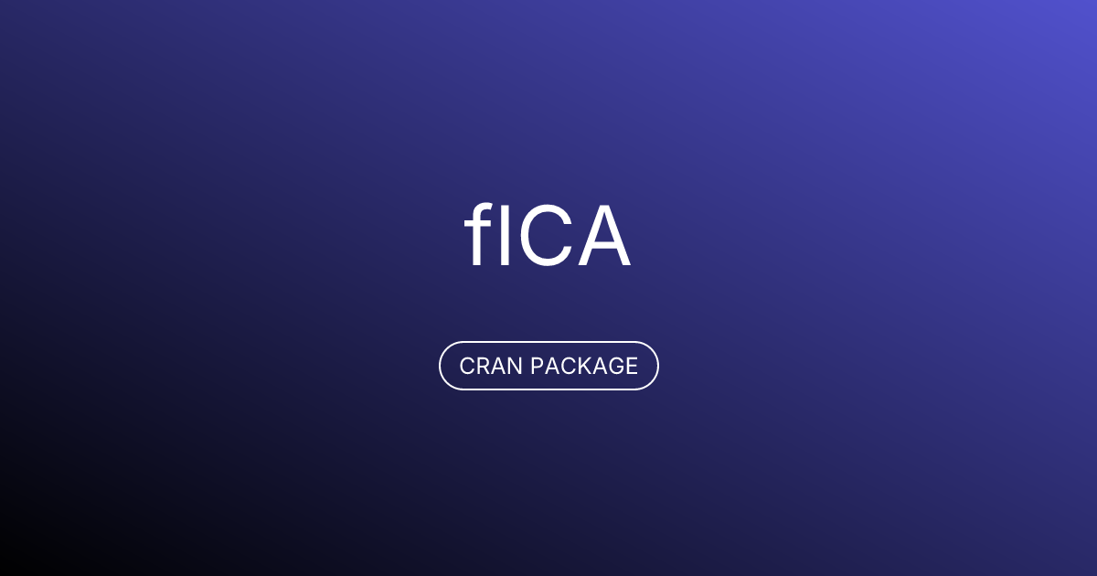 fICA: Classical, Reloaded and Adaptive FastICA Algorithms | CRAN/E