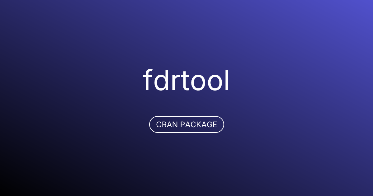 fdrtool: Estimation of (Local) False Discovery Rates and Higher ...