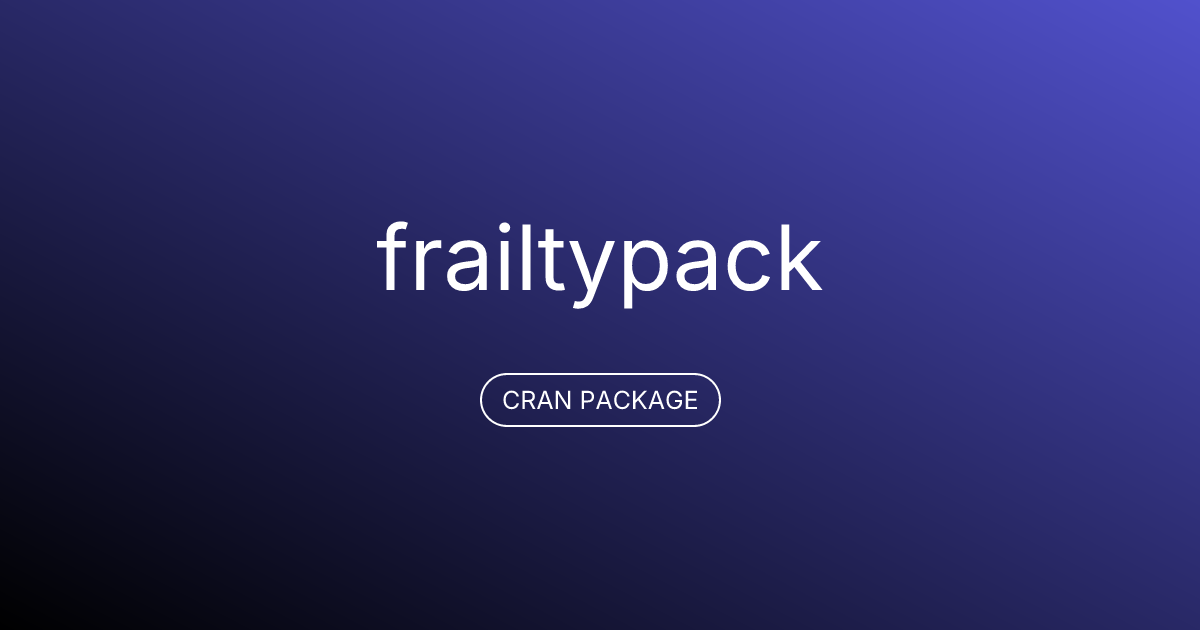 Frailtypack Shared Joint Generalized Frailty Models Surrogate Endpoints Cran E