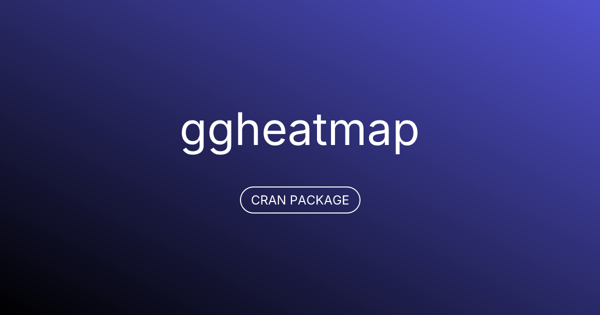 ggheatmap: Plot Heatmap | CRAN/E