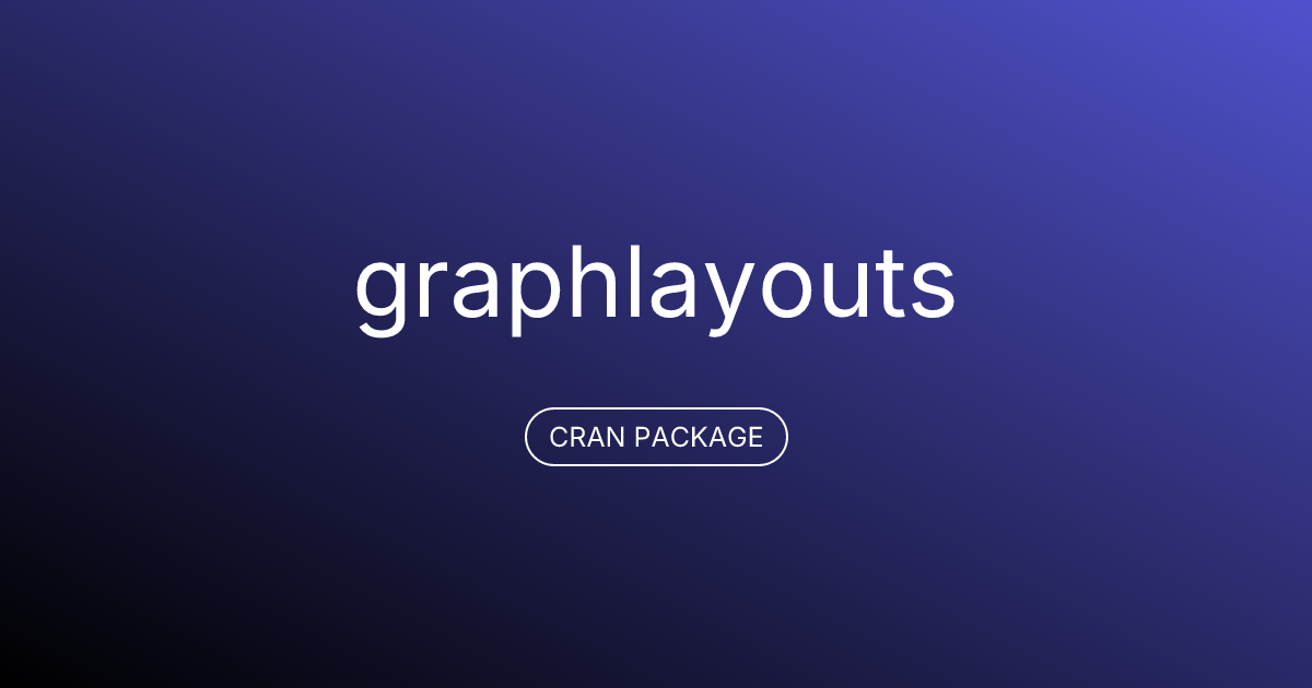 graphlayouts: Additional Layout Algorithms for Network Visualizations | CRAN/E