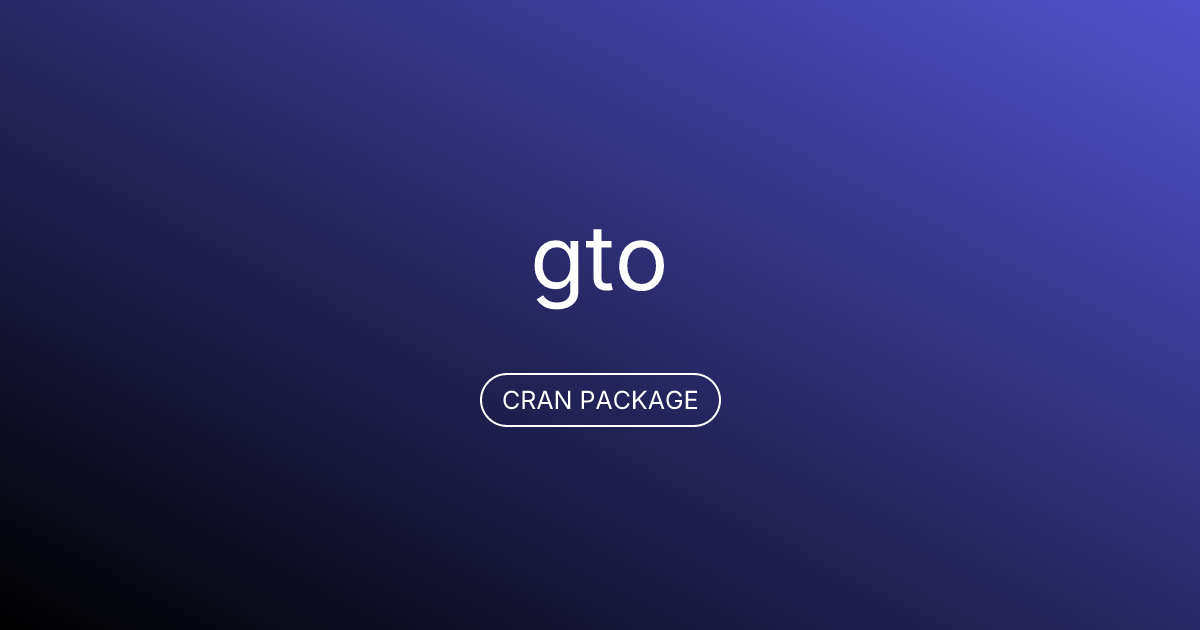 gto: Insert 'gt' Tables into Word Documents | CRAN/E
