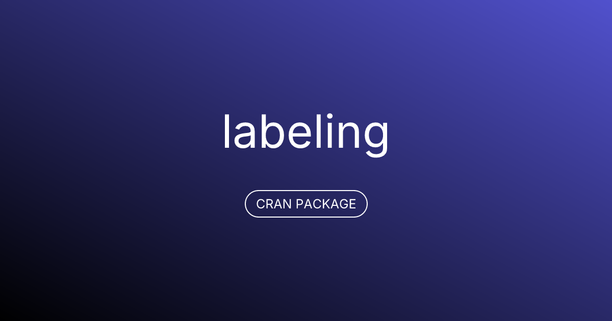 labeling: Axis Labeling | CRAN/E