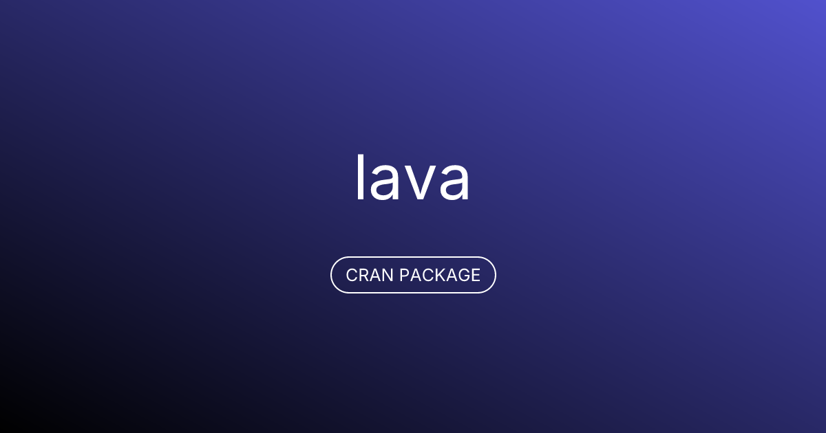 lava: Latent Variable Models | CRAN/E