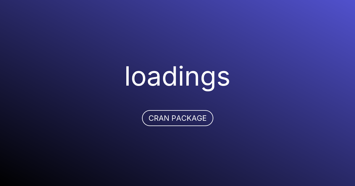 loadings: Loadings for Principal Component Analysis and Partial Least Squares | CRAN/E