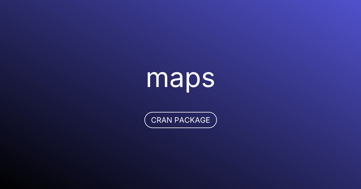 maps: Draw Geographical Maps | CRAN/E