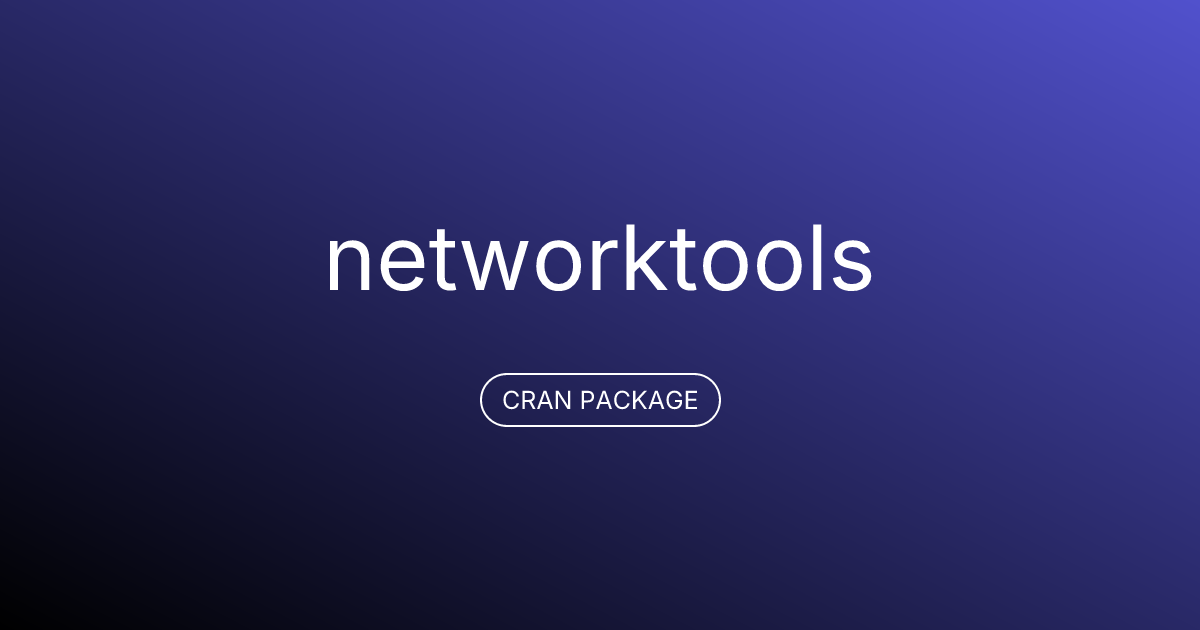 networktools: Tools for Identifying Important Nodes in Networks | CRAN/E
