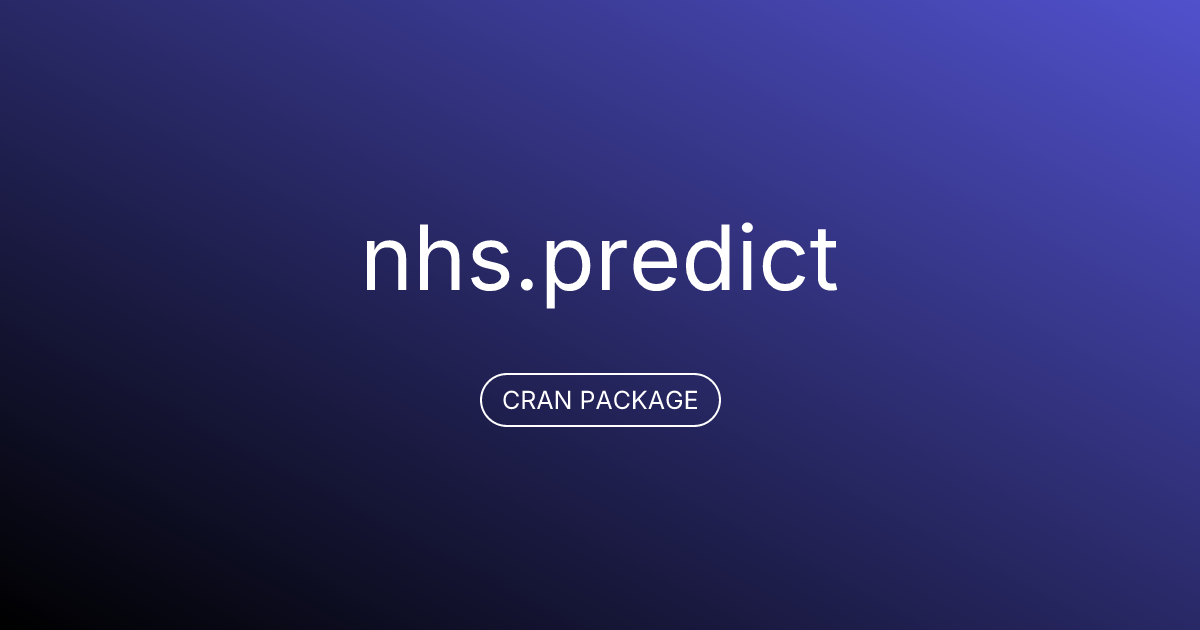 nhs.predict: Breast Cancer Survival and Therapy Benefits | CRAN/E