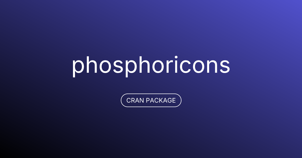 phosphoricons: 'Phosphor' Icons for R | CRAN/E