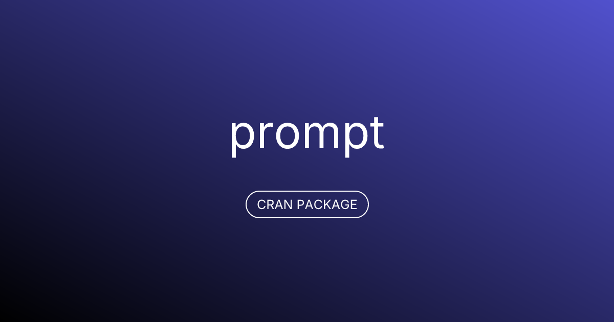 prompt: Dynamic 'R' Prompt | CRAN/E