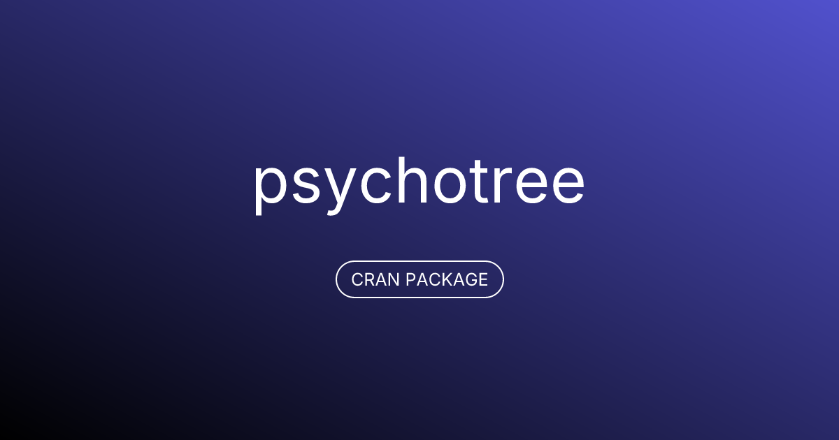 psychotree: Recursive Partitioning Based on Psychometric Models | CRAN/E