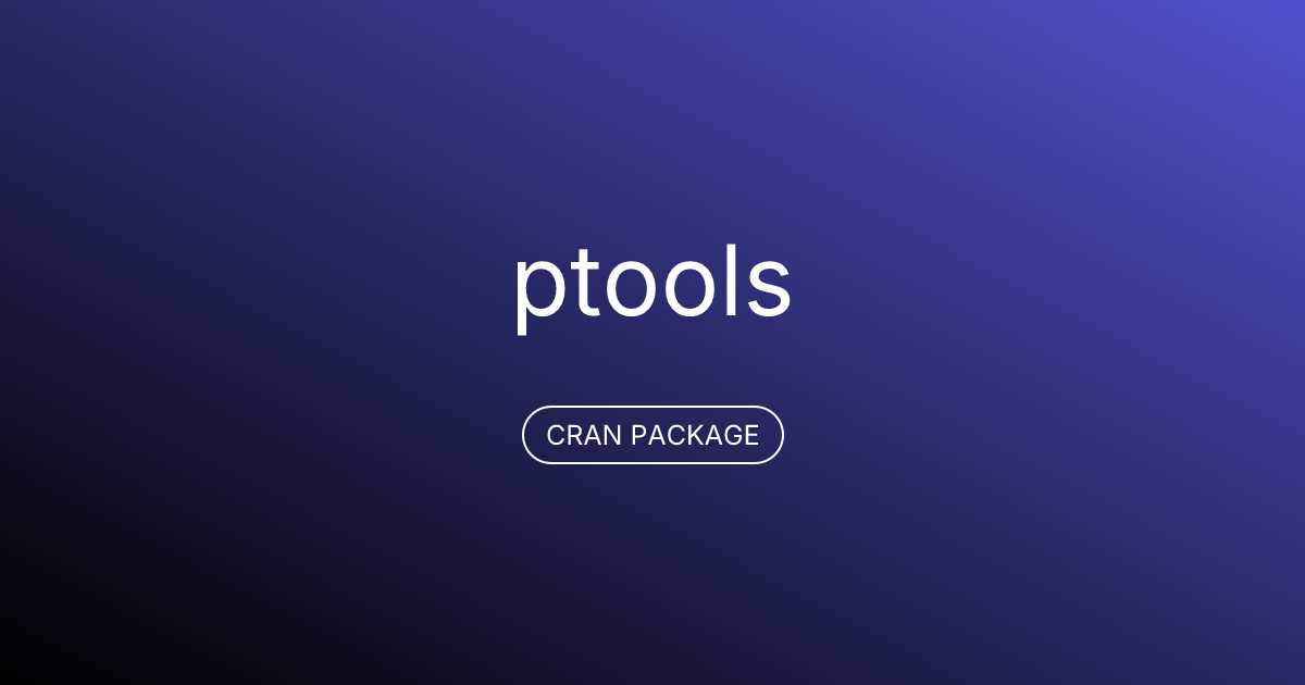 ptools: Tools for Poisson Data | CRAN/E