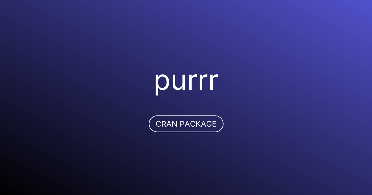purrr: Functional Programming Tools | CRAN/E