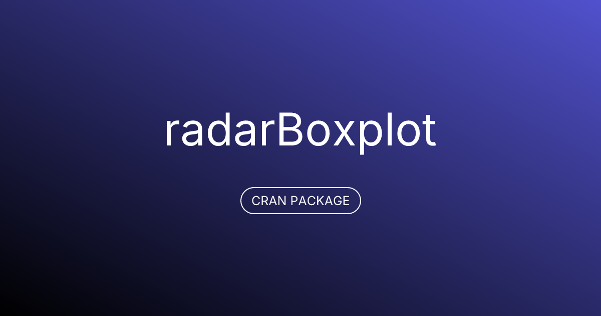radarBoxplot: Implementation of the Radar-Boxplot | CRAN/E