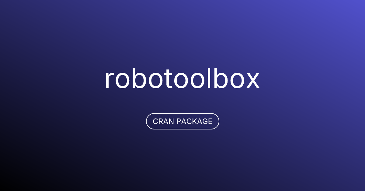 robotoolbox | CRAN/E