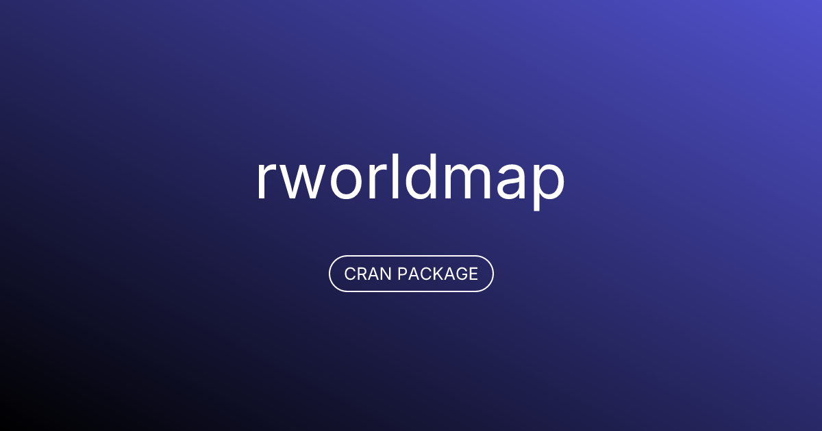 rworldmap: Mapping Global Data | CRAN/E