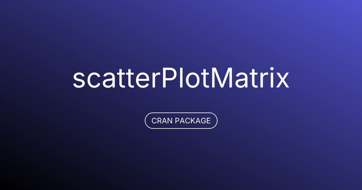 scatterPlotMatrix: 'htmlwidget' for a Scatter Plot Matrix | CRAN/E scatterPlotMatrix: 'htmlwidget' for a Scatter Plot Matrix | CRAN/E