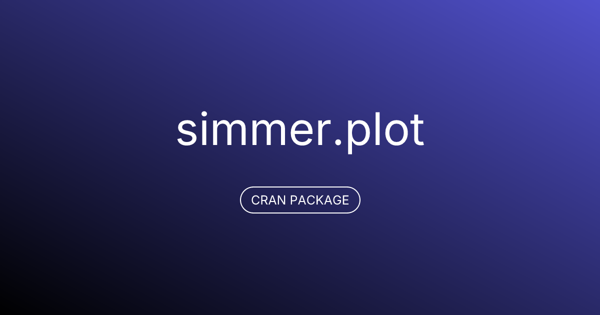 simmer.plot: Plotting Methods for 'simmer' | CRAN/E