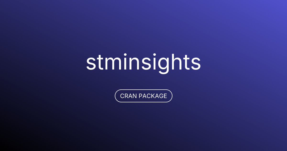 stminsights: A 'Shiny' Application for Inspecting Structural Topic Models | CRAN/E