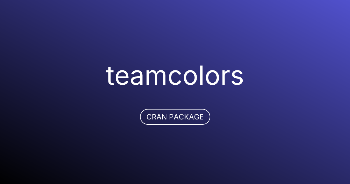 teamcolors: Color Palettes for Pro Sports Teams | CRAN/E