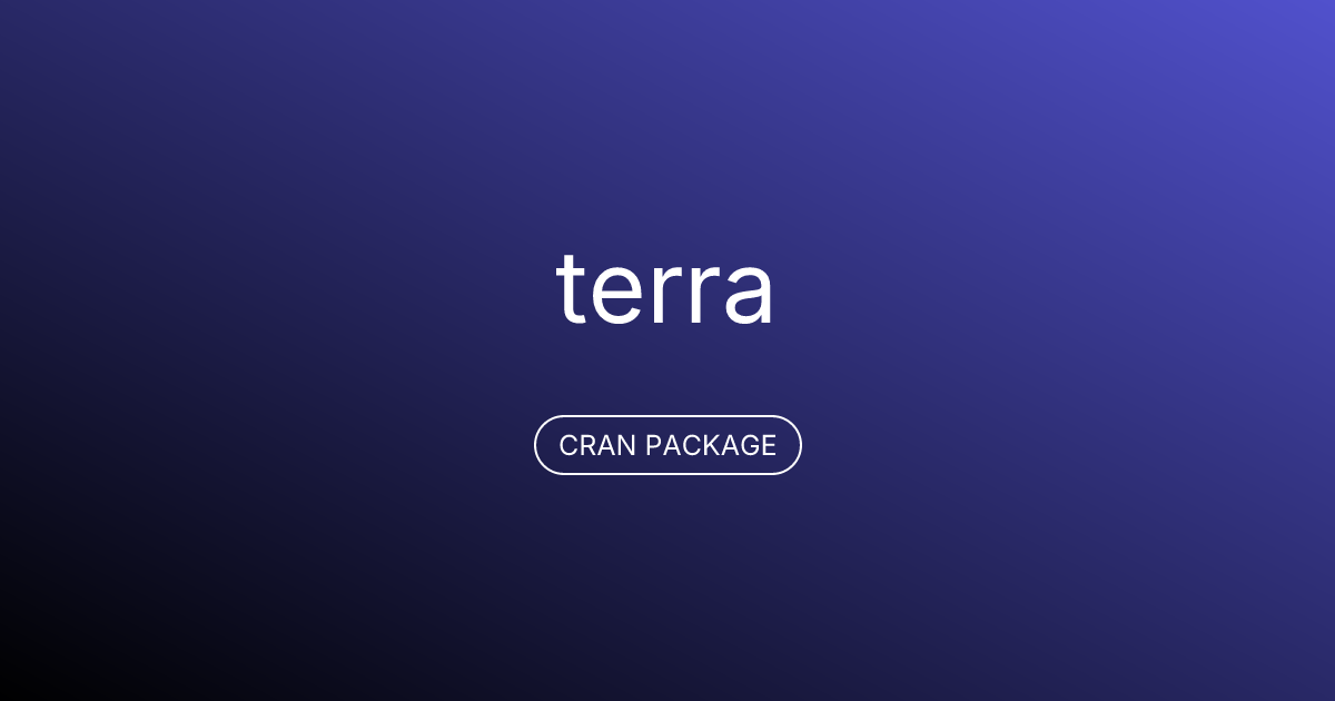 terra: Spatial Data Analysis | CRAN/E