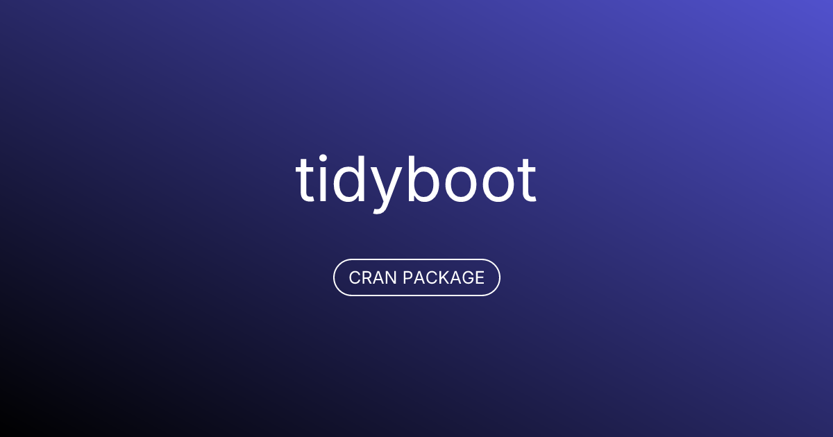 tidyboot: Tidyverse-Compatible Bootstrapping | CRAN/E