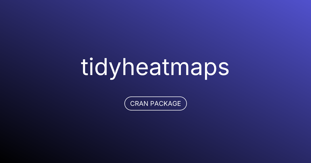Tidyheatmaps Heatmaps From Tidy Data Crane